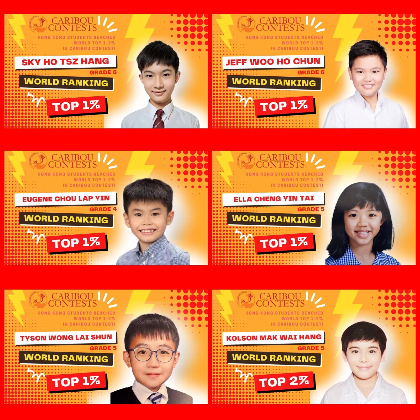 Hong Kong Math Sense Students reached WORLD TOP 1-2% in Caribou Contest ...